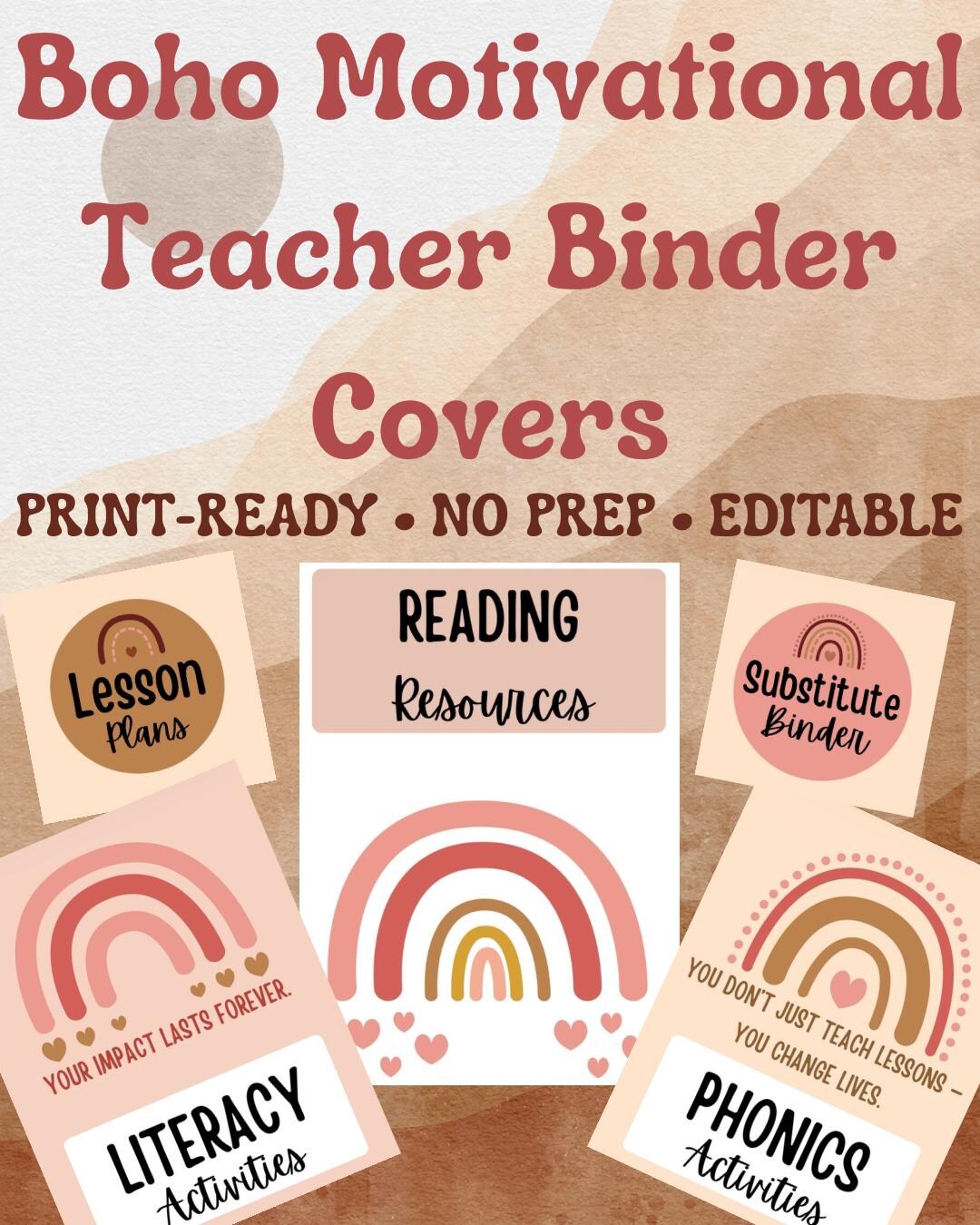Editable Teacher Binder Covers | Classroom Organization Printables (PDF ...