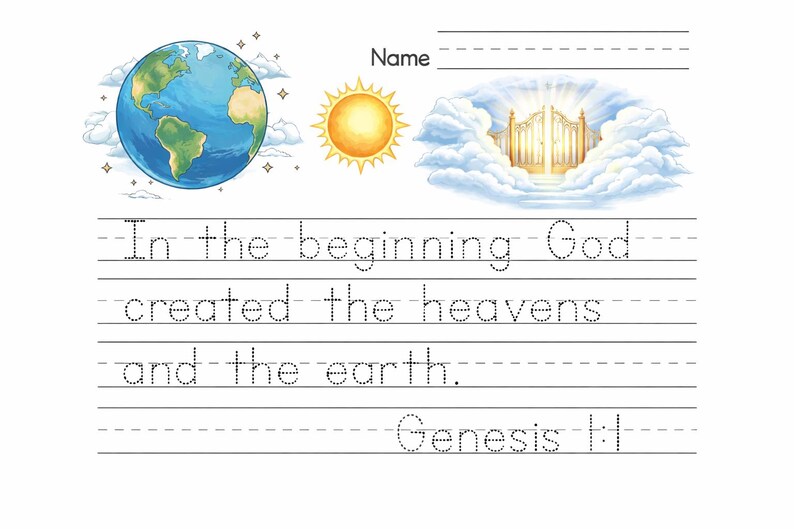 7 Days of Creation | Preschool Bible Story Activities (editable PDF) - Etsy