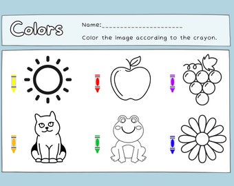 Colors Worksheet, Printable Colors Tracing Worksheets, Homeschool ...