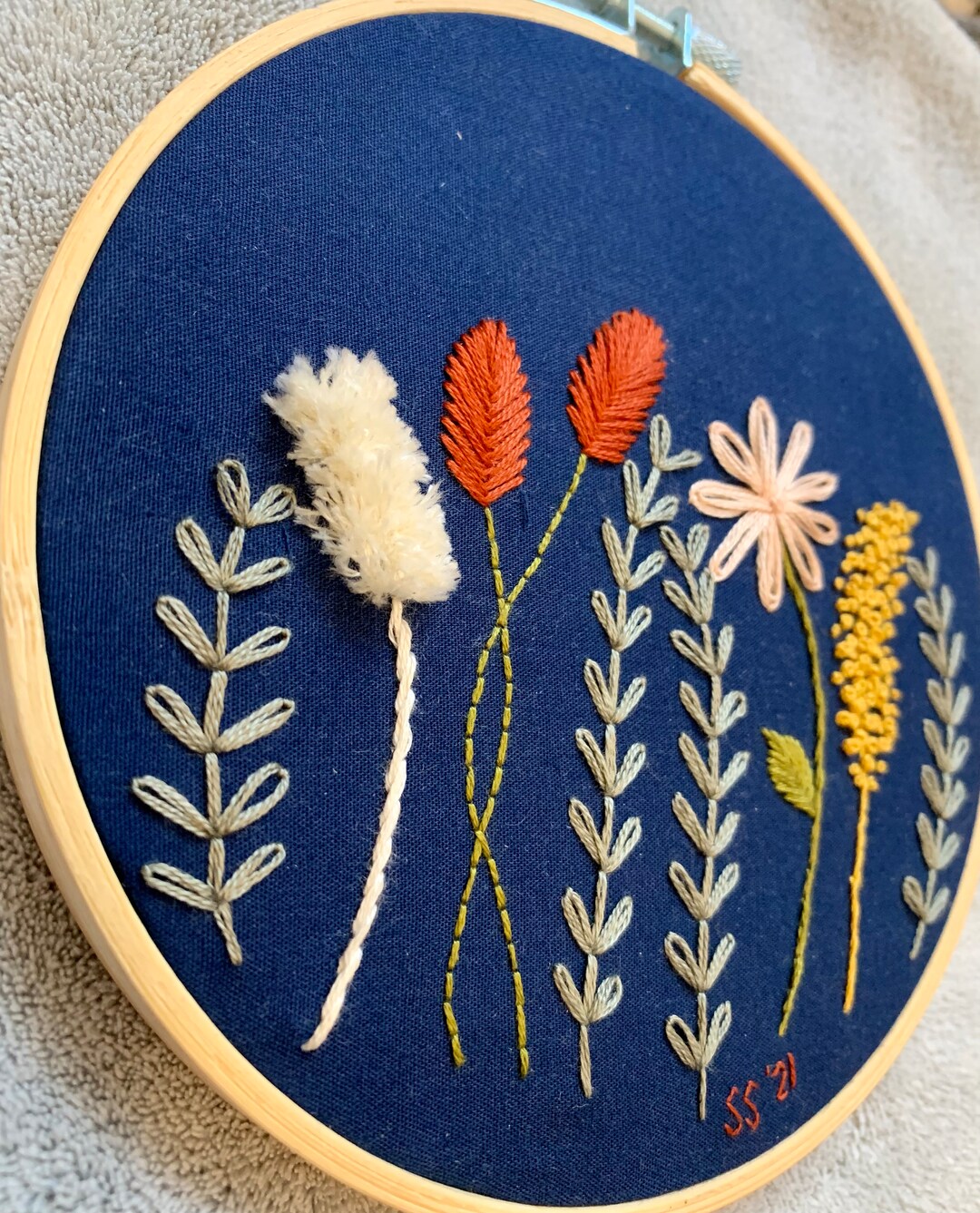 Wildflower Meadow Embroidery Pattern and Guide PDF Download - Etsy