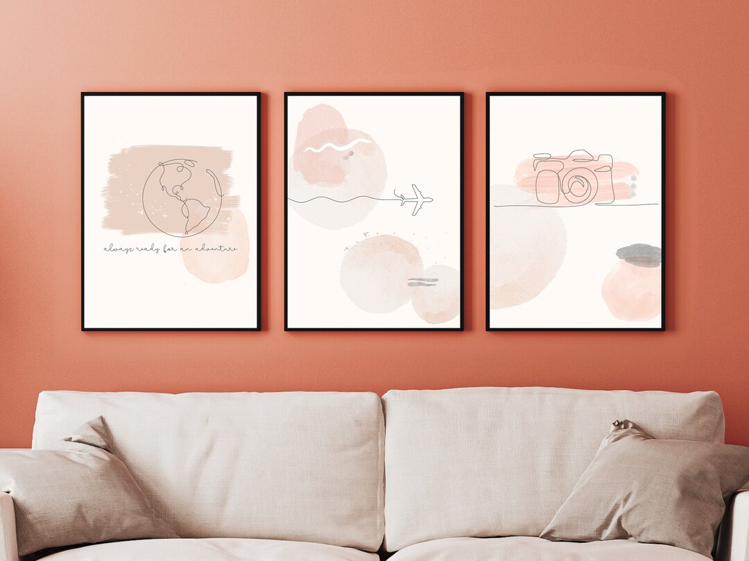 Boho Travel Print Set of 3 Minimalist Travel Print - Etsy Australia