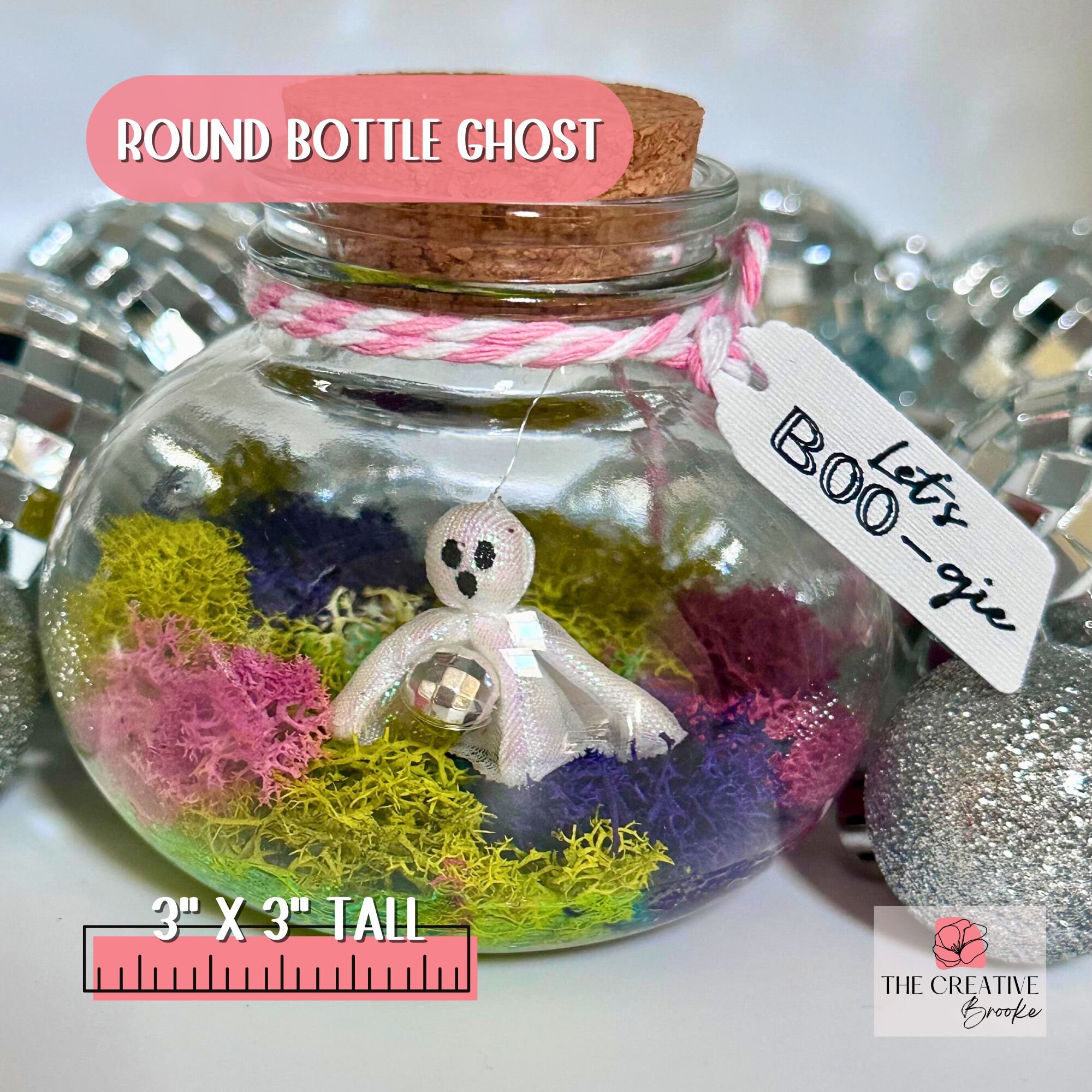 Boo Basket | Disco Ball Ghost | Indoor Halloween Decor | Desk Pet ...