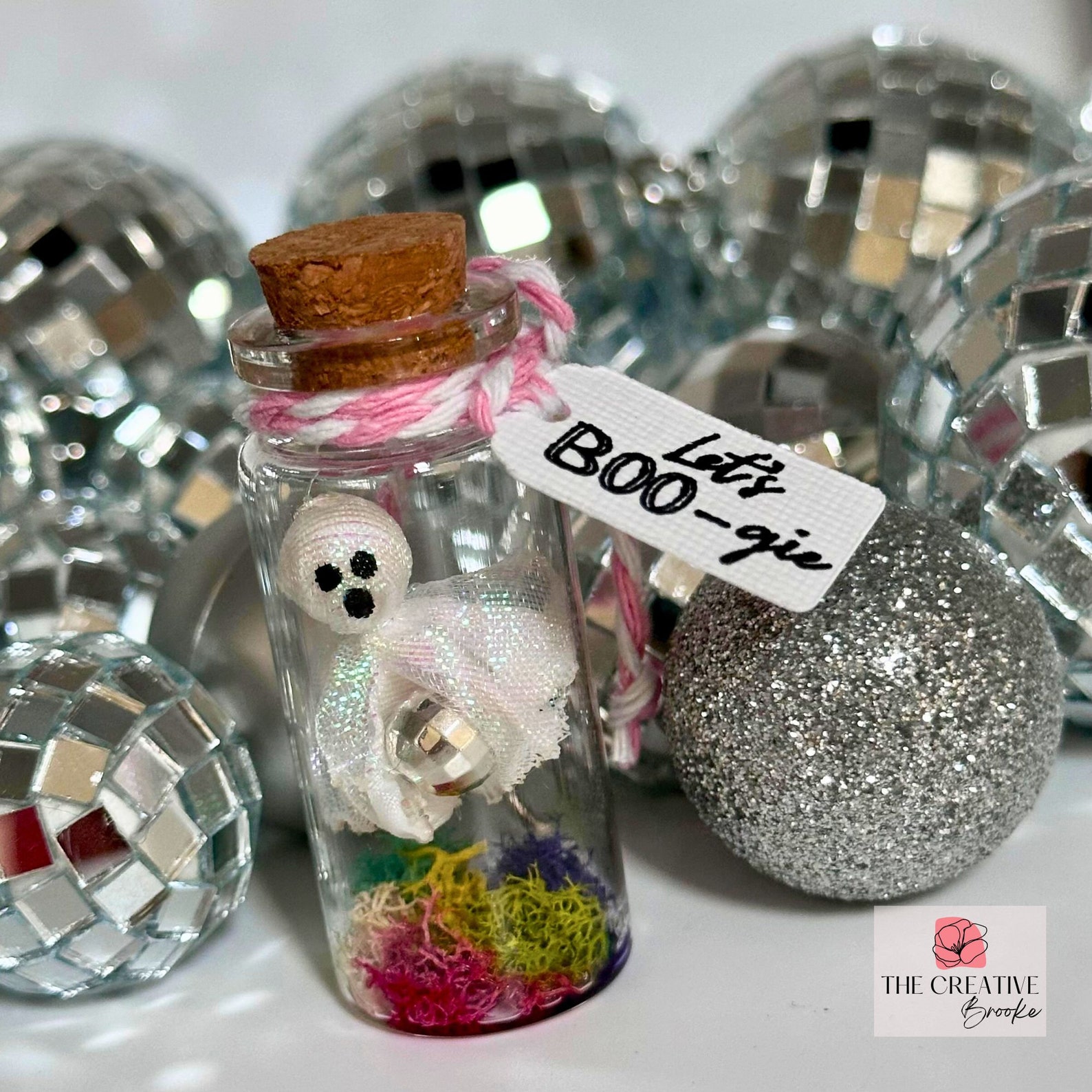 Boo Basket | Disco Ball Ghost | Indoor Halloween Decor | Desk Pet ...