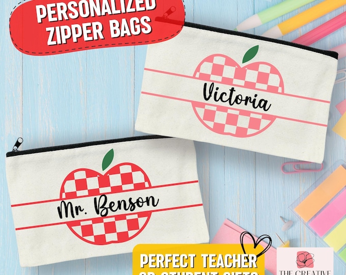 Personalized Teacher Gift | Custom Pencil Bag | Back to School ...