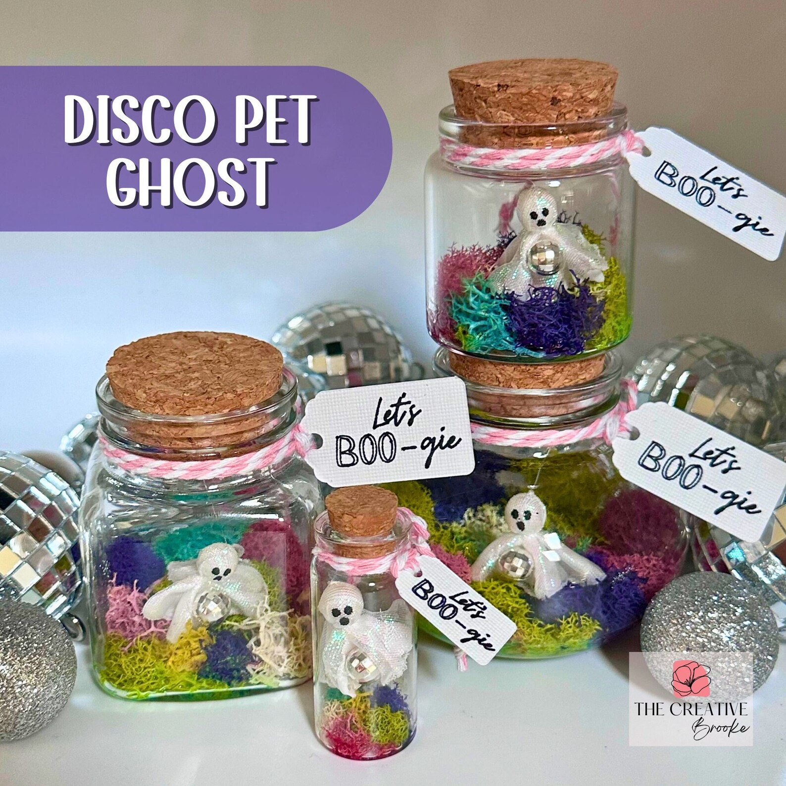 Boo Basket | Disco Ball Ghost | Indoor Halloween Decor | Desk Pet ...