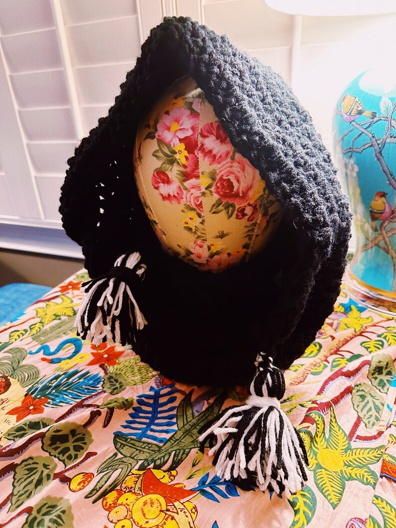 Wednesday Addams Inspired Homemade Crochet Snood - Etsy