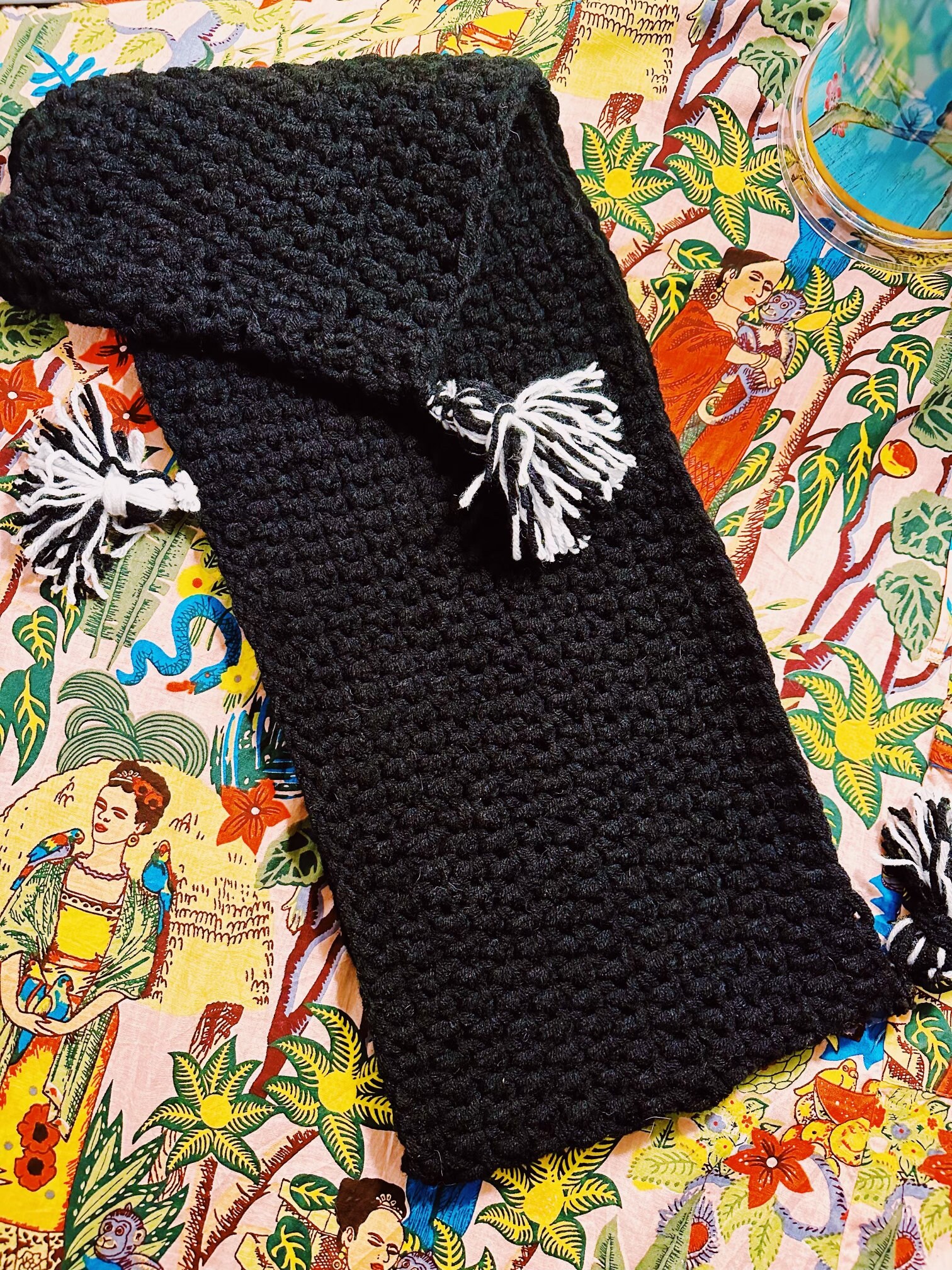 Wednesday Addams Inspired Homemade Crochet Snood - Etsy