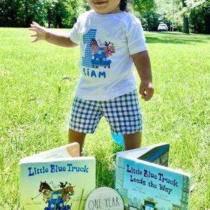Personalized Little Blue Truck Theme T-shirts, Matching Family Birthday ...