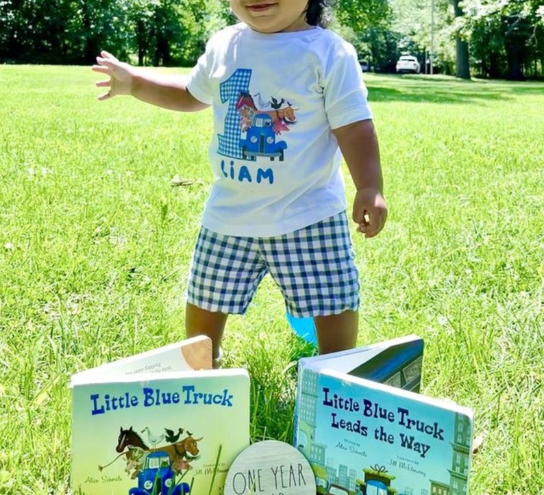 Personalized Little Blue Truck Theme T-shirts, Matching Family Birthday ...