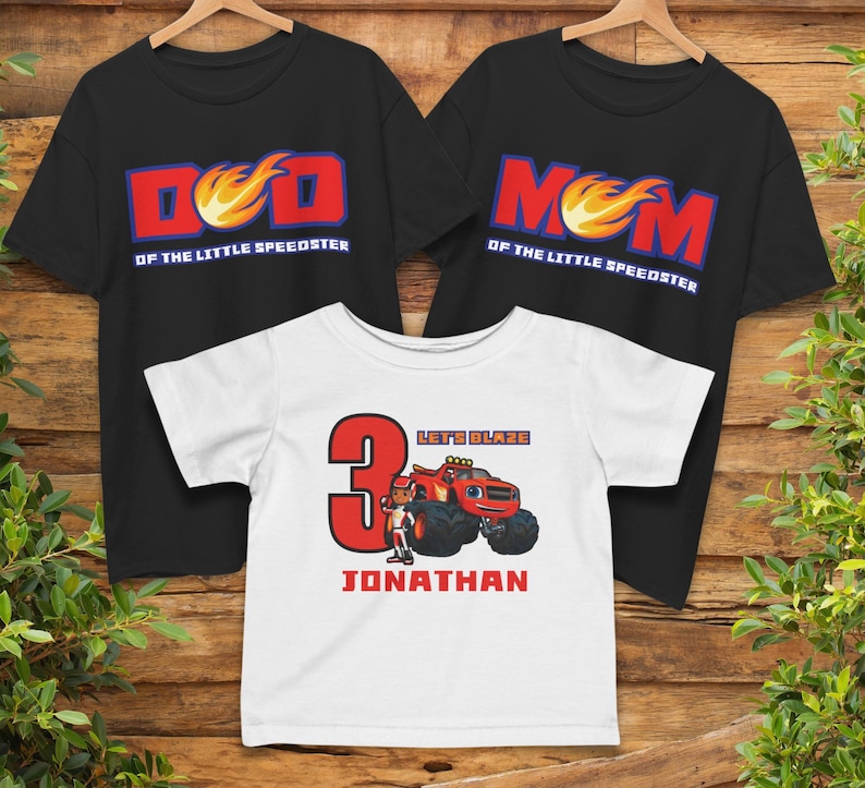 Blaze Birthday Invitation, Blaze Birthday Shirt, Blaze and the Monster ...