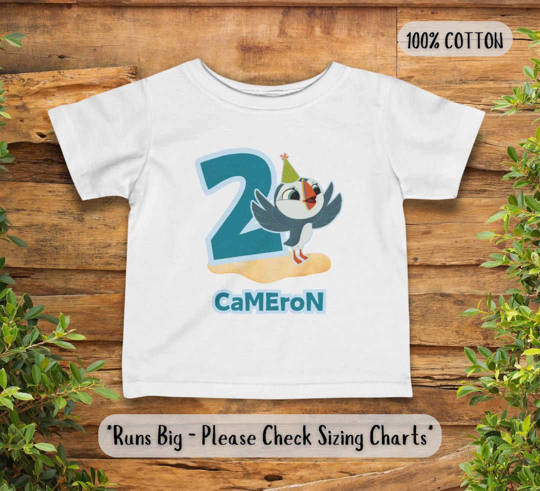 Puffin Rock Birthday Shirt, Puffin Rock Invitation, Personalized Puffin ...