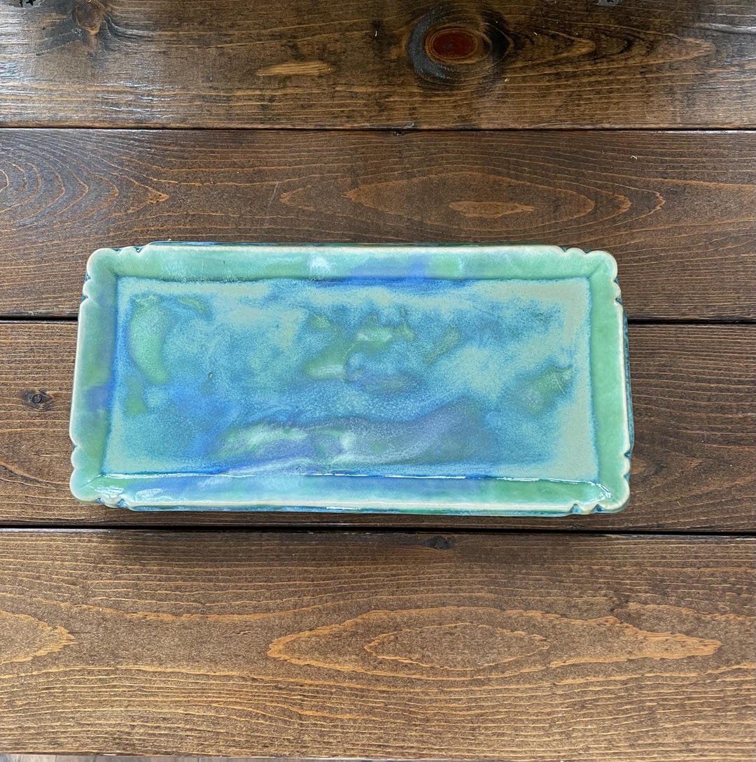 Ceramic Bathroom Tray Vanity Kitchen Stoneware Key Holder Beach Vibes ...
