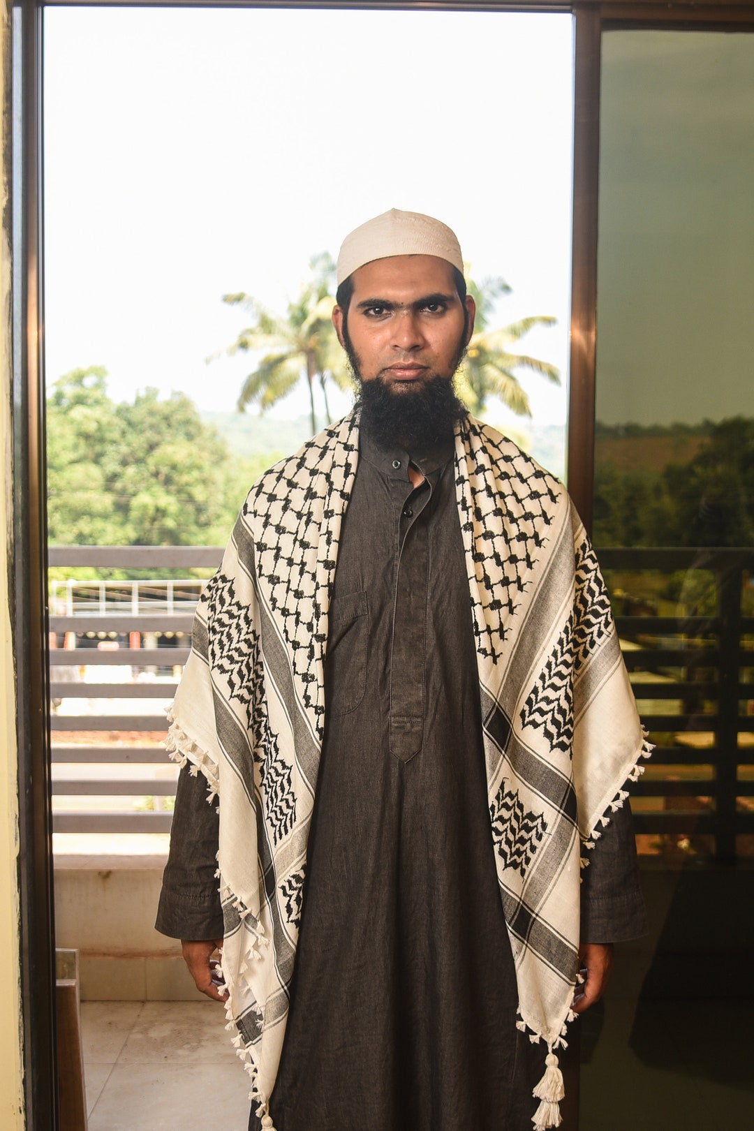 Palestine Keffiyeh Kufiya Scarf (48*48) Free Palestine Traditional ...