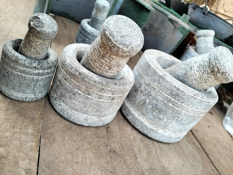 Stone Mortar and Pestle Set: Traditional Spice Grinder (7.5cm) - Etsy