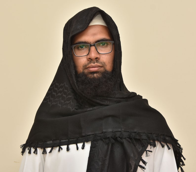 Palestine Dark Black Keffiyeh Kufiya Scarf 4848free Palestine ...