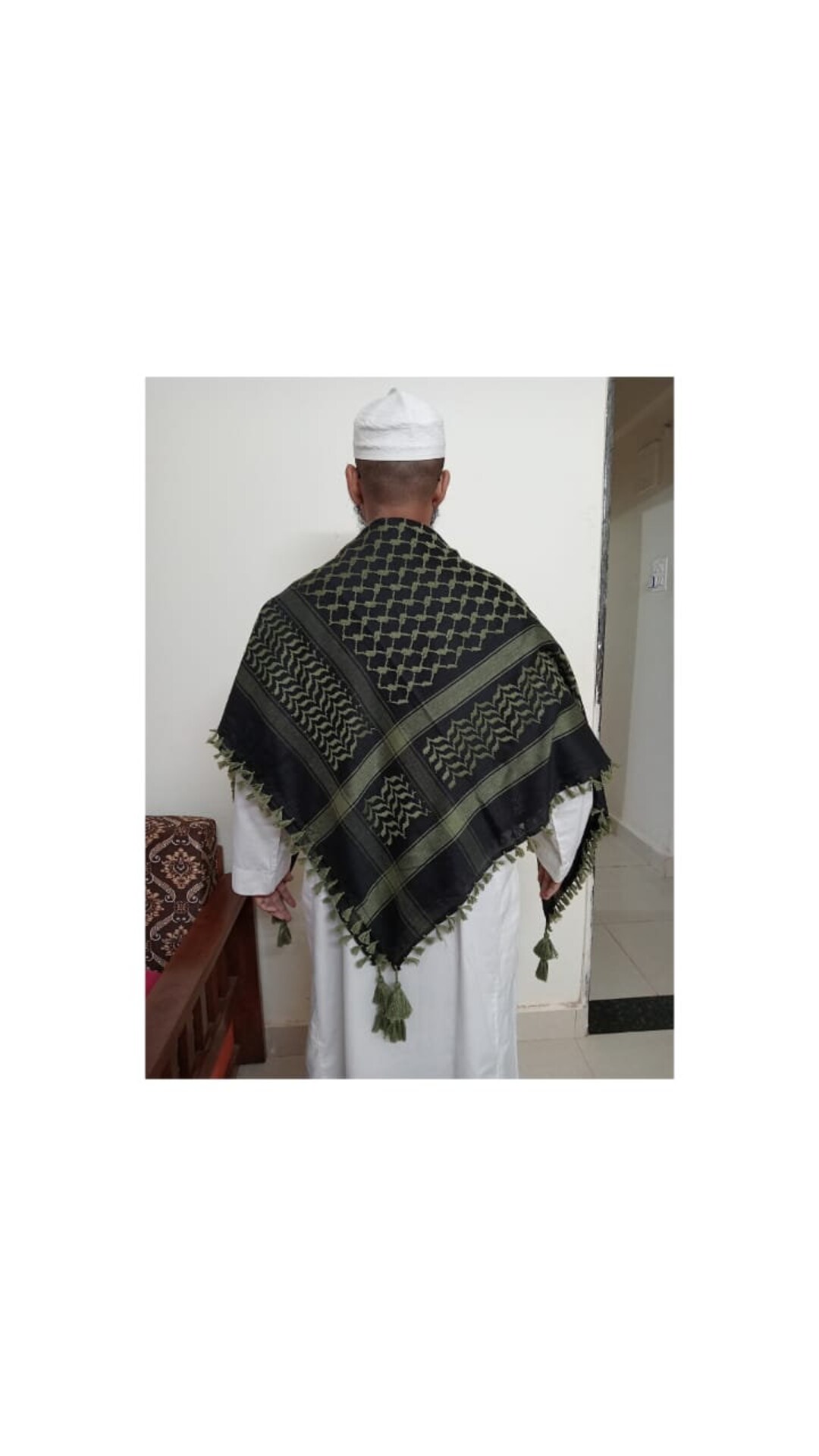 Palestine Green Keffiyeh Kufiya Scarf 4848 Free Palestine Traditional ...