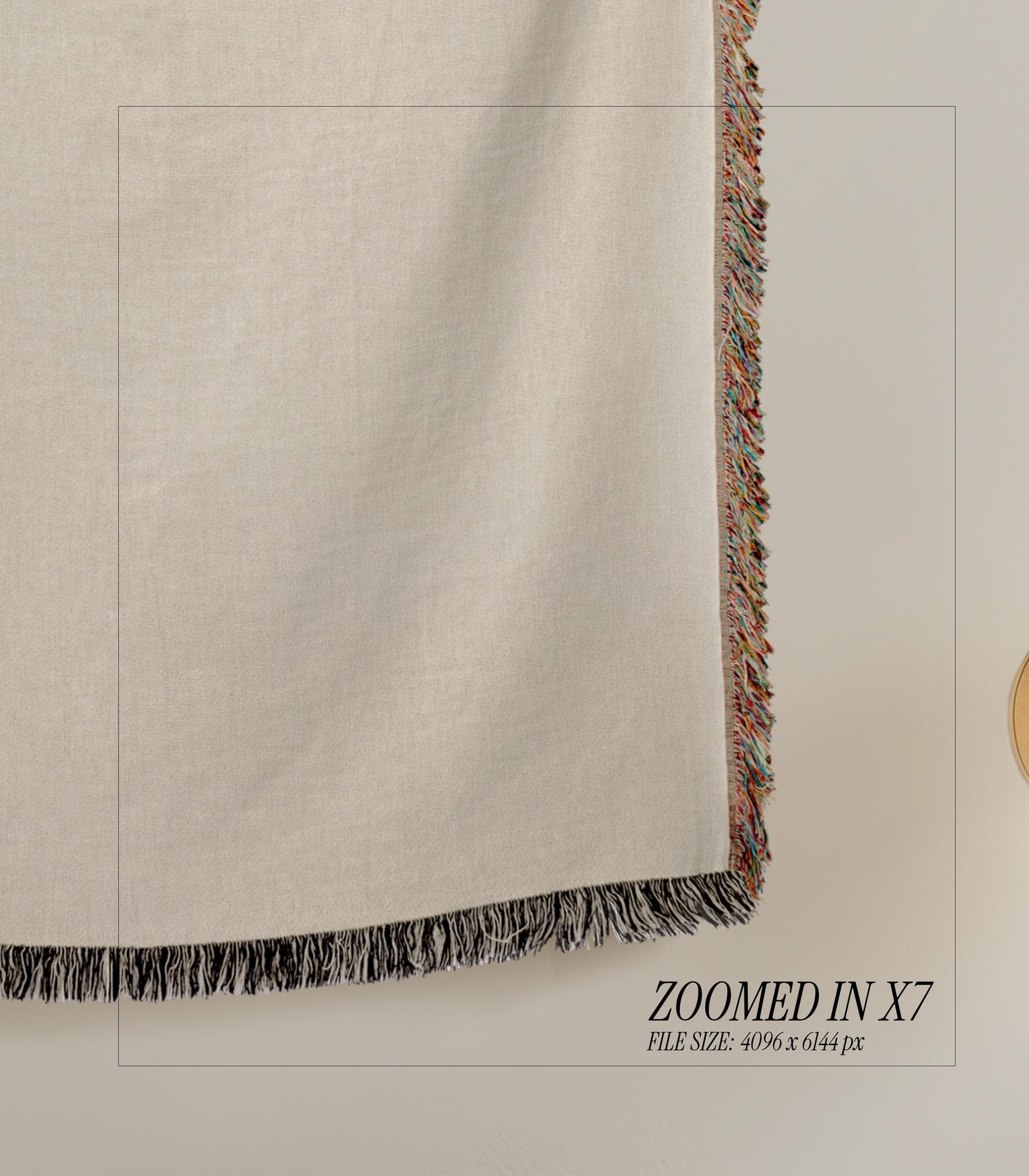 Woven Throw Mockup: 37" X 52", Textured Living Room (photoshop/canva ...