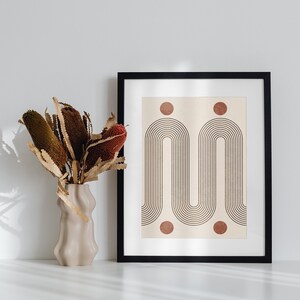 Minimal Neutral Tones Line Art, Printable Wall Art, Line Art Lover Gift ...