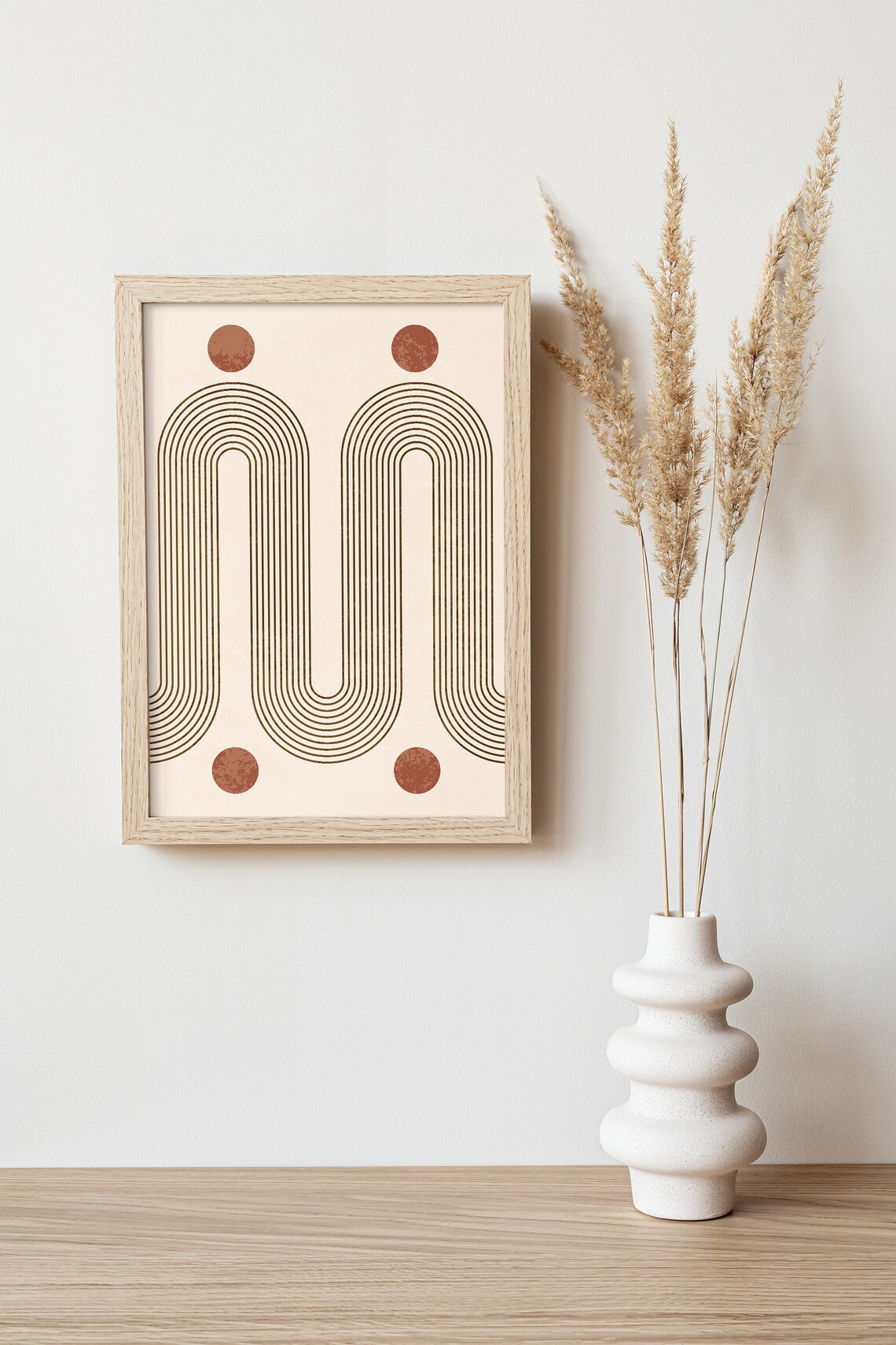 Minimal Neutral Tones Line Art, Printable Wall Art, Line Art Lover Gift ...