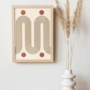 Minimal Neutral Tones Line Art, Printable Wall Art, Line Art Lover Gift ...