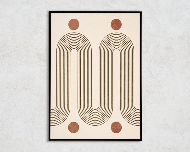 Minimal Neutral Tones Line Art, Printable Wall Art, Line Art Lover Gift ...