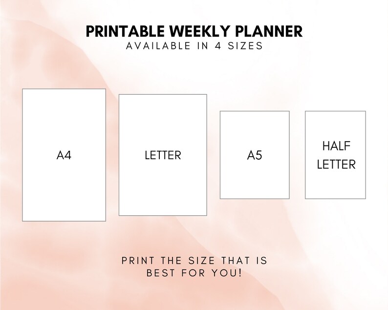 Printable Weekly Planner for Schedule Organization 9am - 7pm | Undated ...