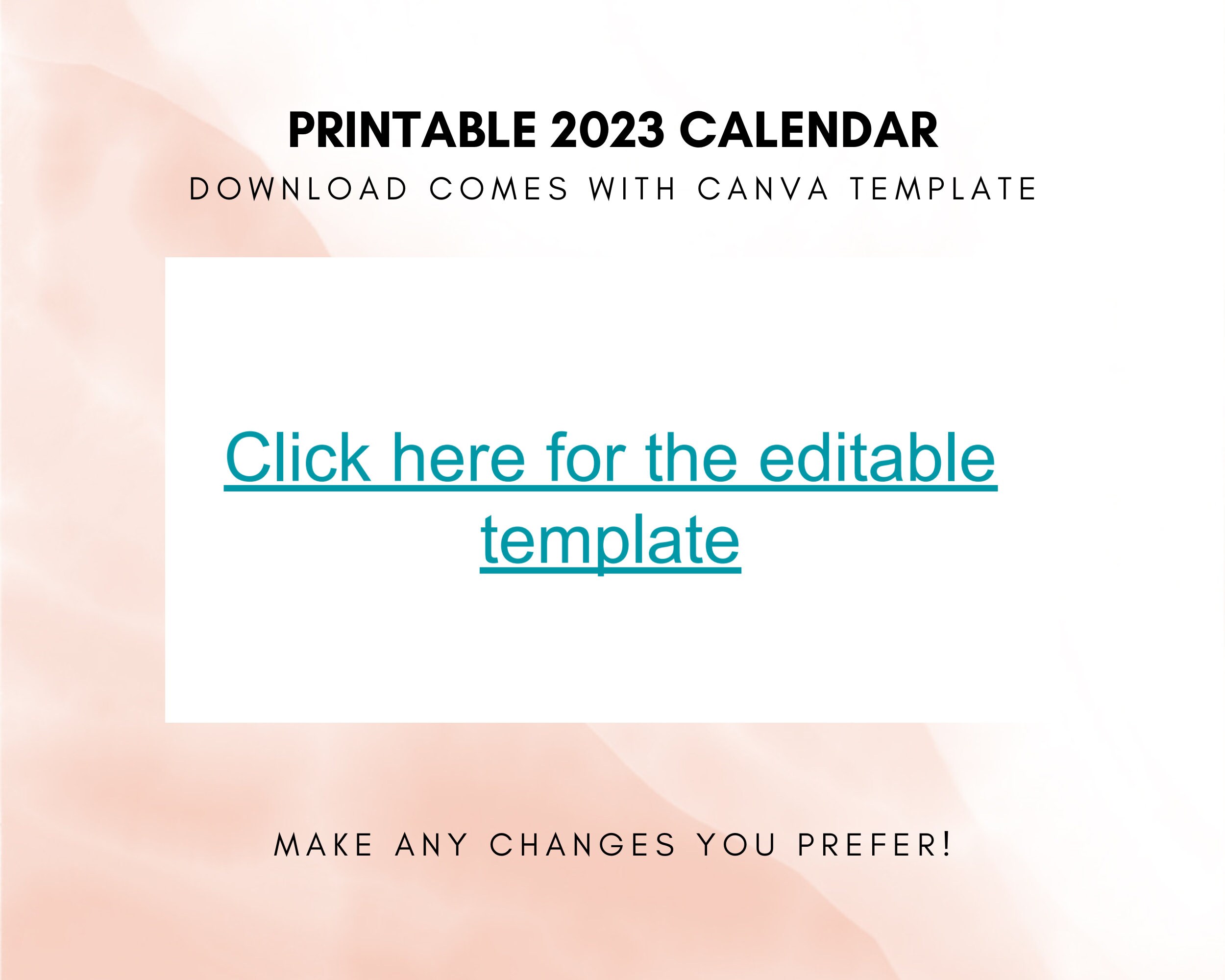 Printable 2023 Landscape Calendar | Customizable Canva Template 2023 ...