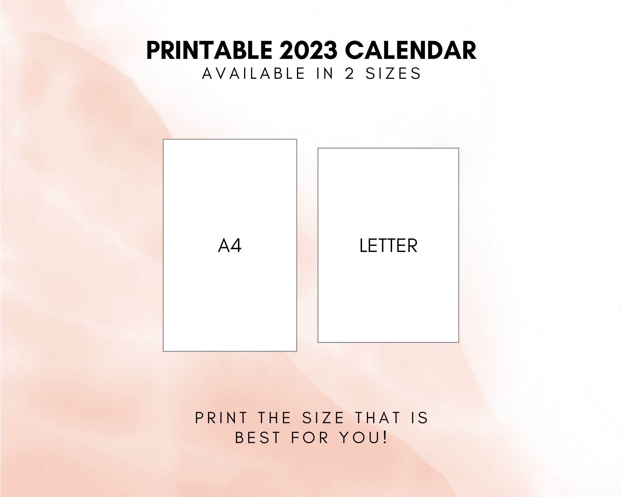 Printable 2023 Landscape Calendar | Customizable Canva Template 2023 ...