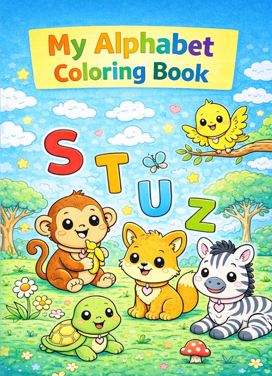 My Alphabet Coloring Book - Etsy