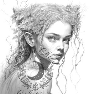 Ethereal Coloring Book Printable Adult Kids Digital Pages Instant ...