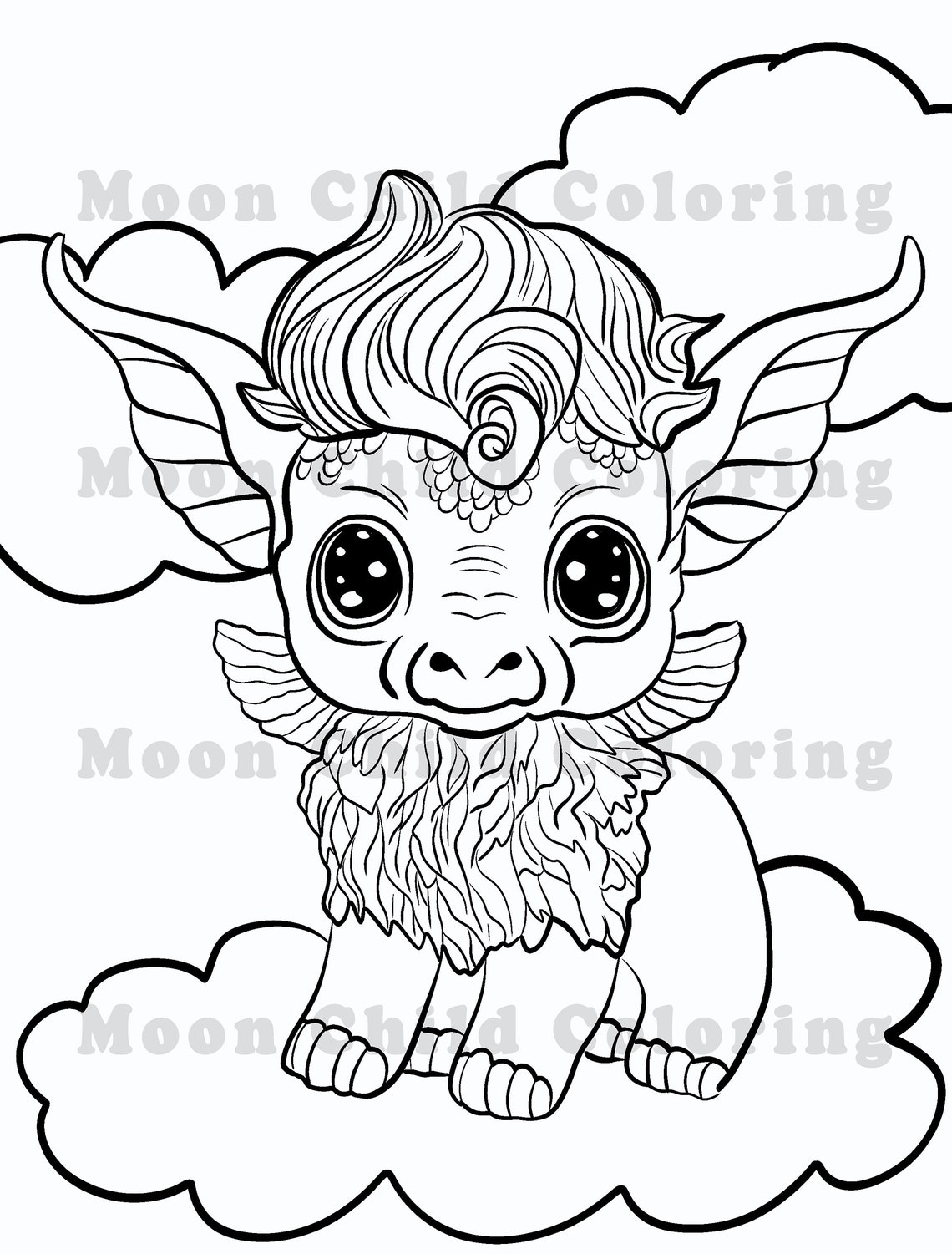 30 Mythical Creatures Coloring Book for Kids Unicorns, Dragons ...