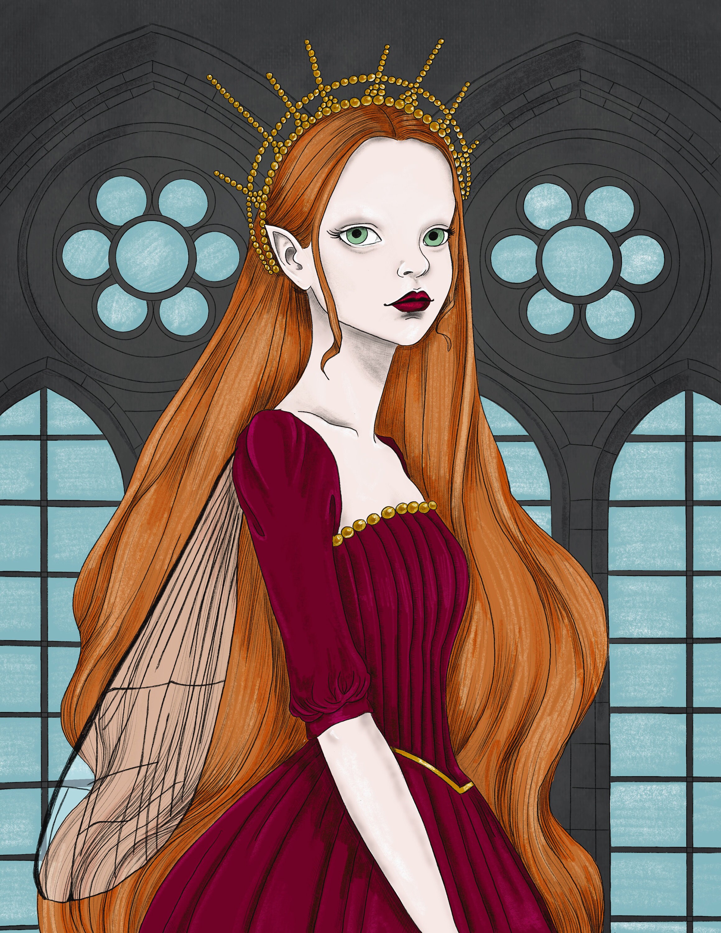 Printable Coloring Sheet for Adults | Beautiful Faerie Coloring Page ...