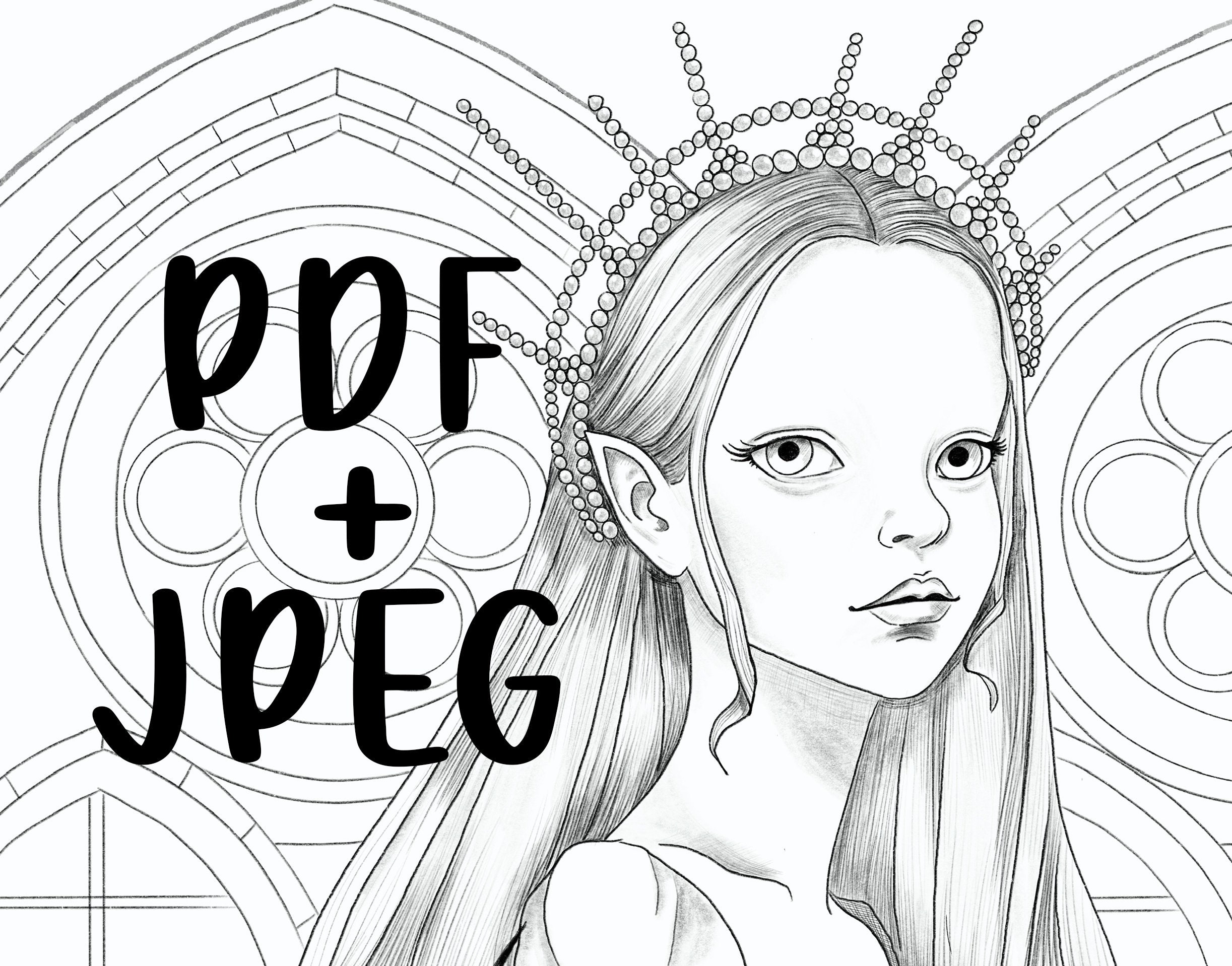 Printable Coloring Sheet for Adults | Beautiful Faerie Coloring Page ...