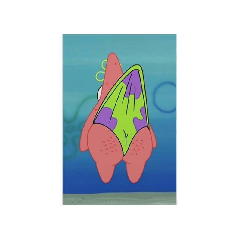 Patrick Star Wedgie Premium Carteles Mate - Etsy México