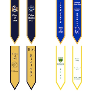 Custom Embroidery Graduation Stole: Personalized Sash - Etsy