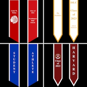 Custom Embroidery Graduation Stole: Personalized Sash - Etsy