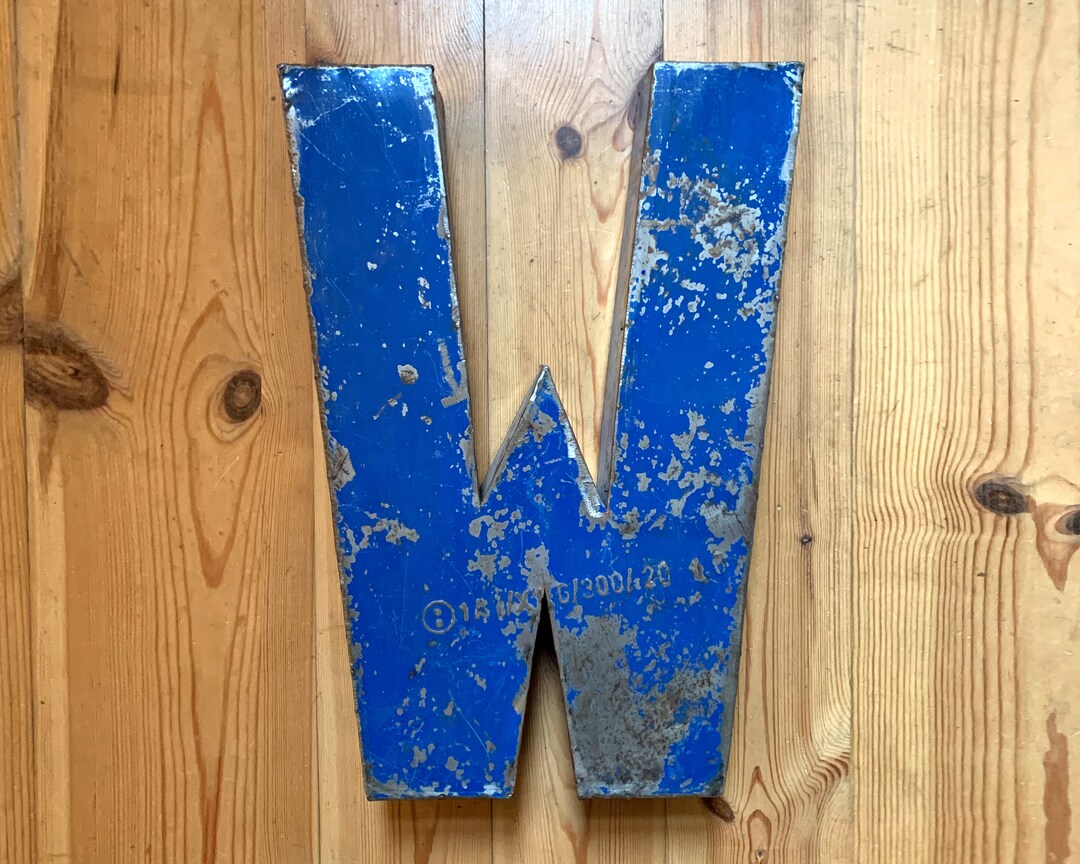 Large Letter w Made of Recycled Metal variant 2 - Etsy