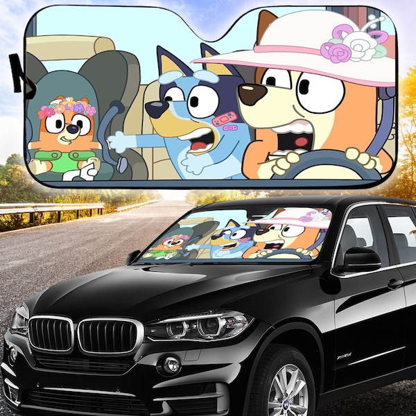 Bluey Car Auto Sun Shade - Etsy