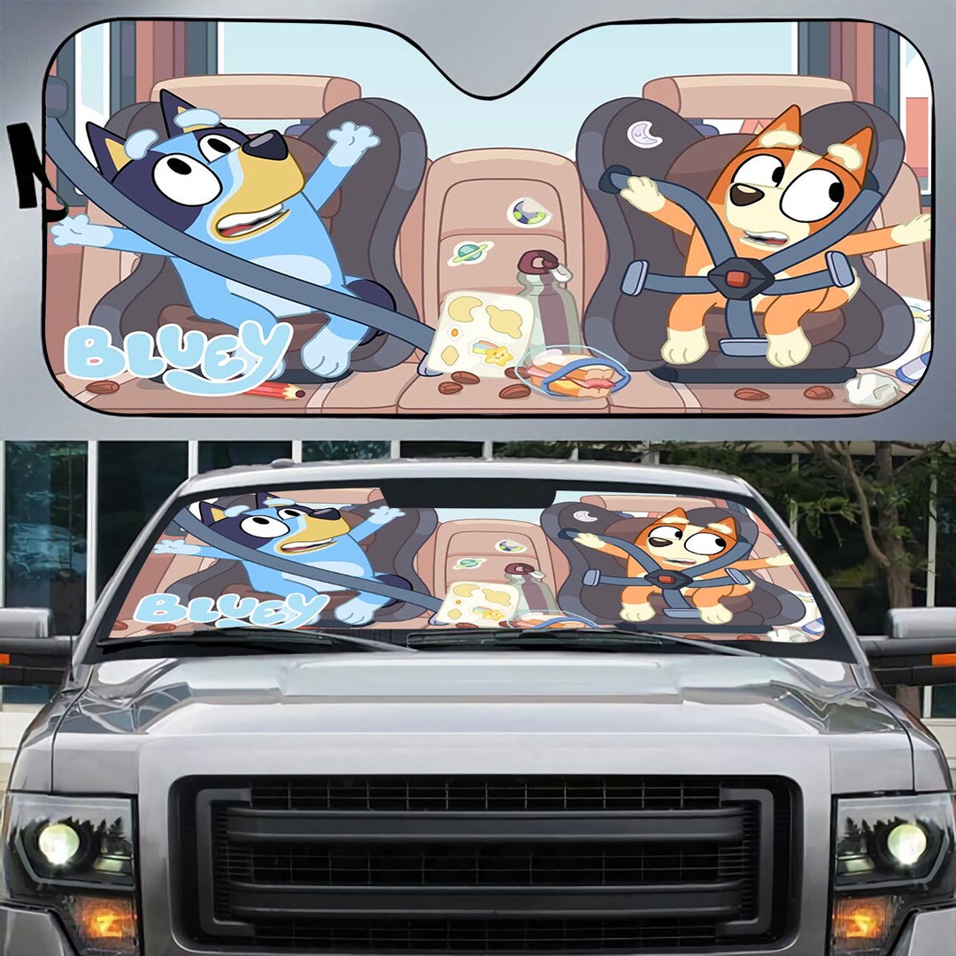 Bluey Auto Sunshade Car Bluey Cartoon Auto Sunshade Bluey - Etsy