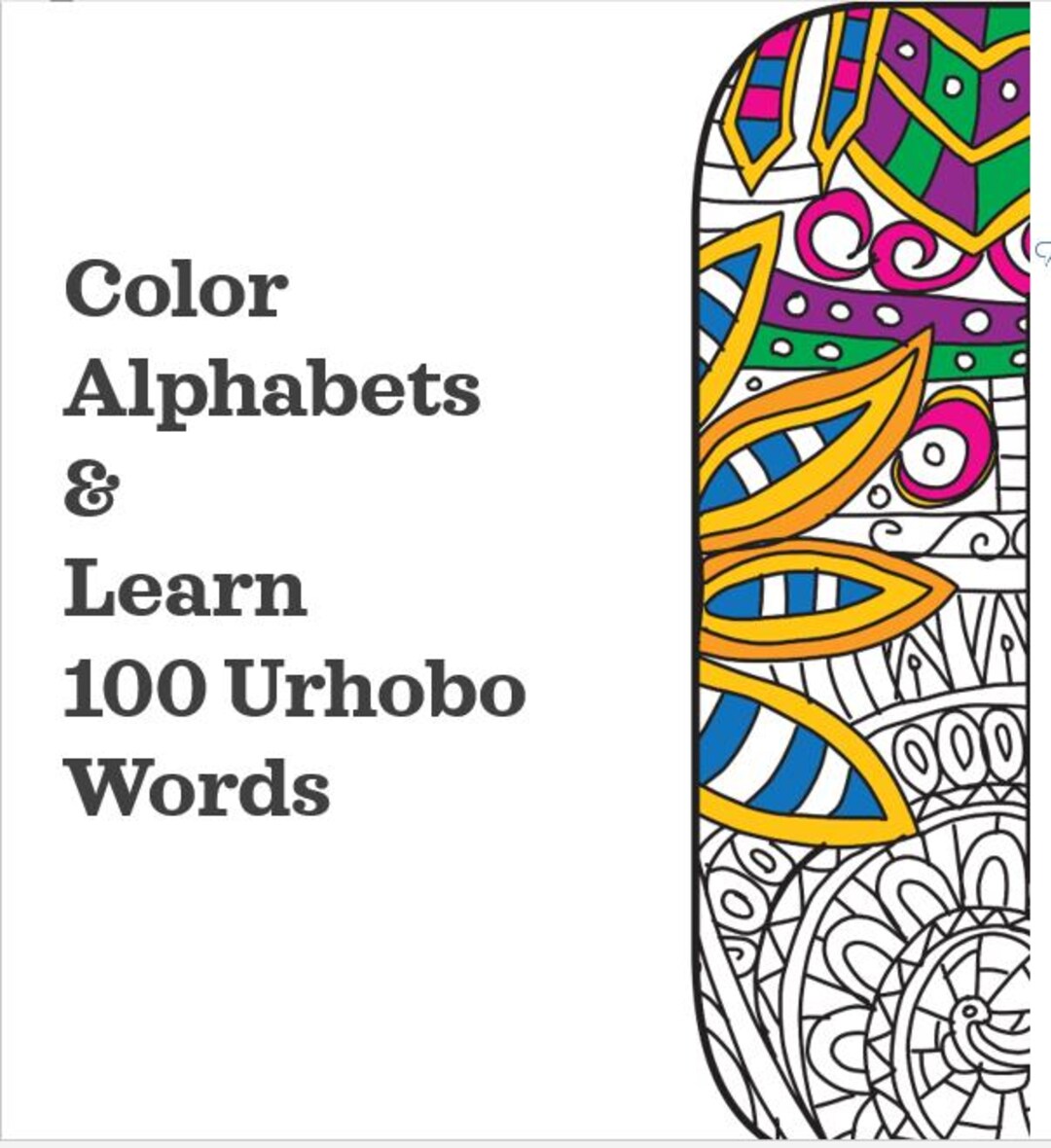 COLOR AND LEARN 100 Urhobo Words for Toddlers, Nigerian African ...