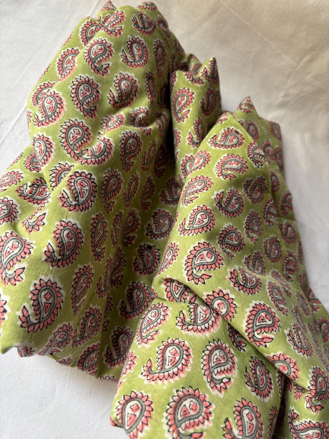 Hand Block Print Cotton Fabric: Indian Dressmaking Sewing Material - Etsy