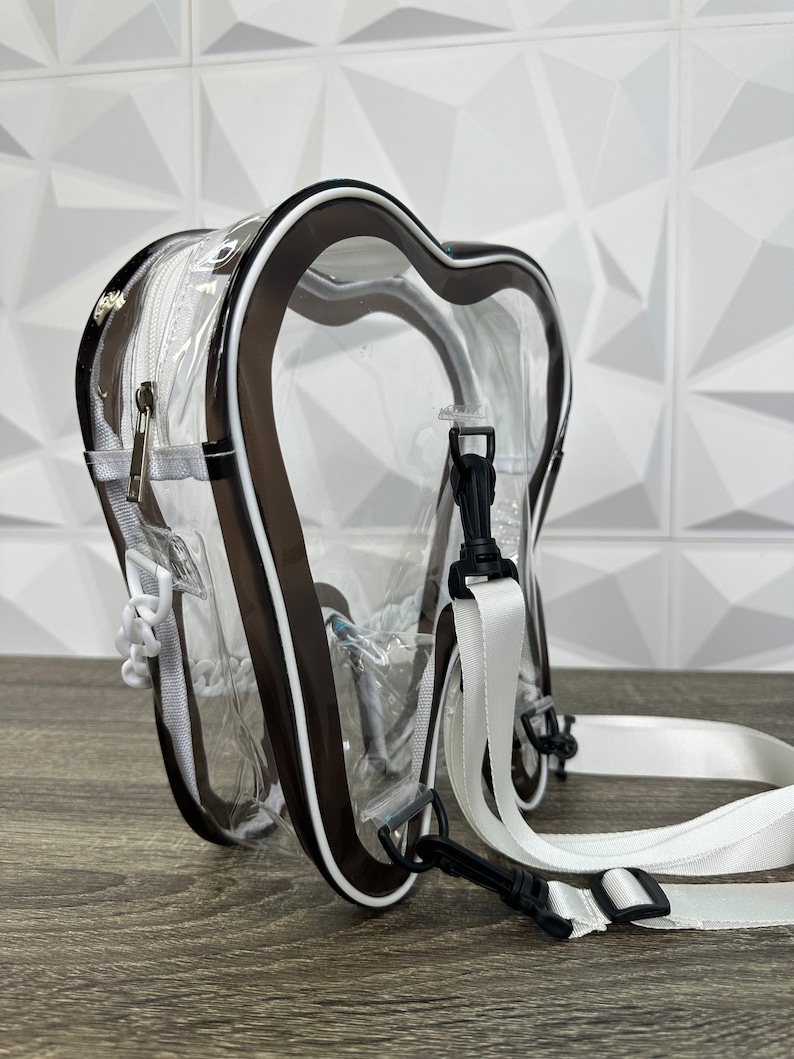 Custom Dental Clear Mini Tooth Backpack/purse Modern Clarity With White ...