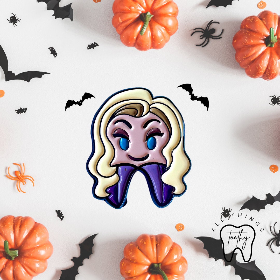 Dental Themed Sarah Tooth Shaped Enamel Pin. Showcase This Unique Pin ...