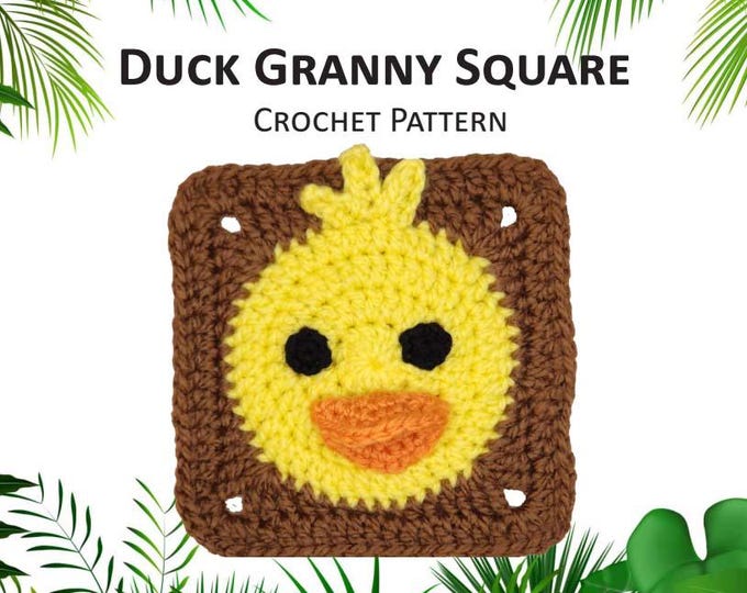 Duck Granny Square Crochet Pattern With Video Tutorial: Farm Animal ...