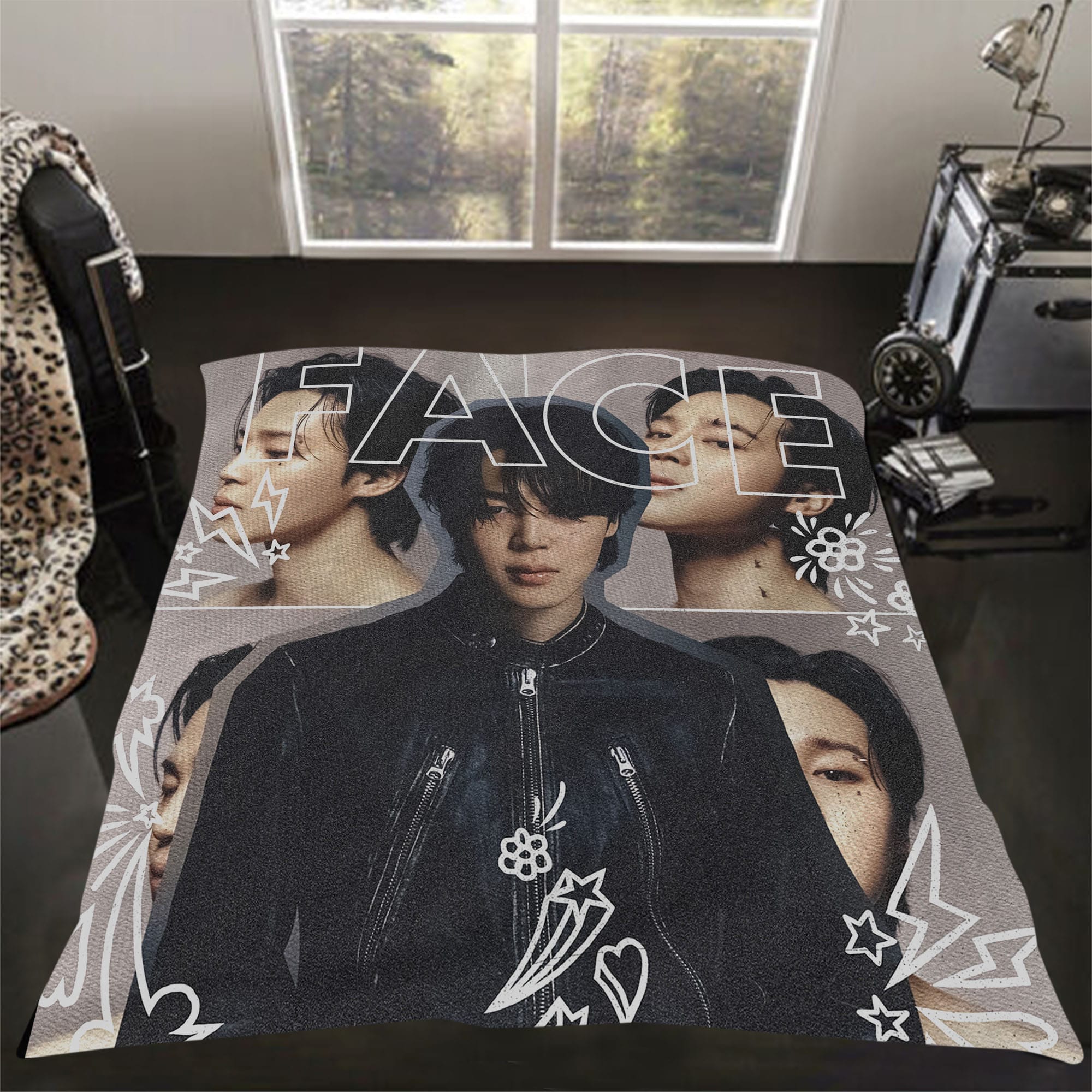Jimin BTS Blanket Jimin Face Set Me Free Blanket Jimin Face - Etsy