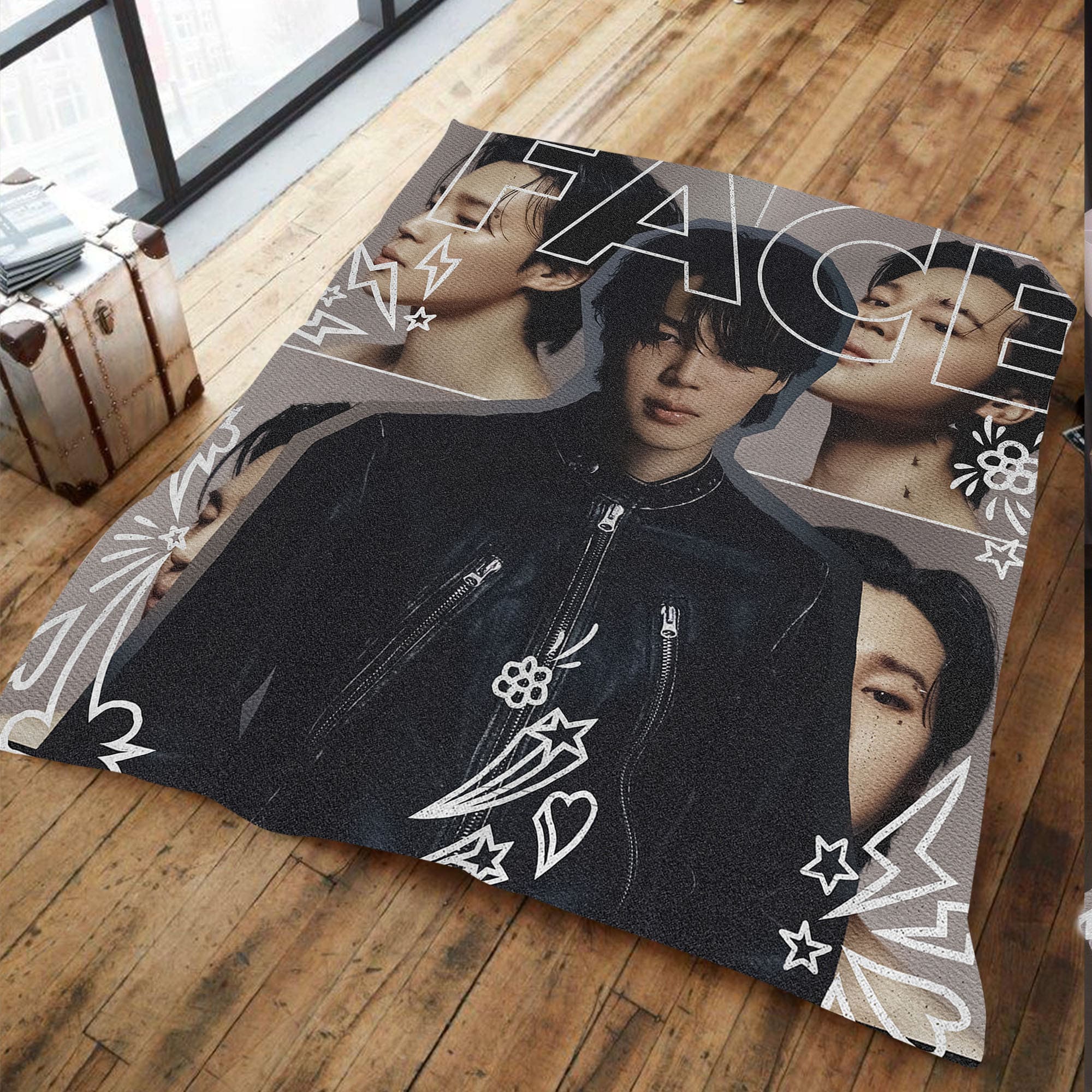 Jimin BTS Blanket Jimin Face Set Me Free Blanket Jimin Face - Etsy