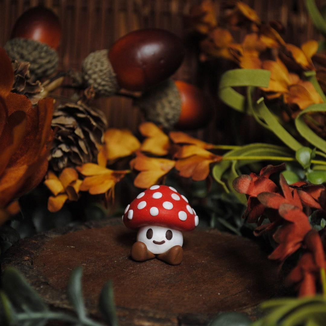 Lil Mushroom Desk Buddy - Handmade Polymer Clay Creation - Etsy