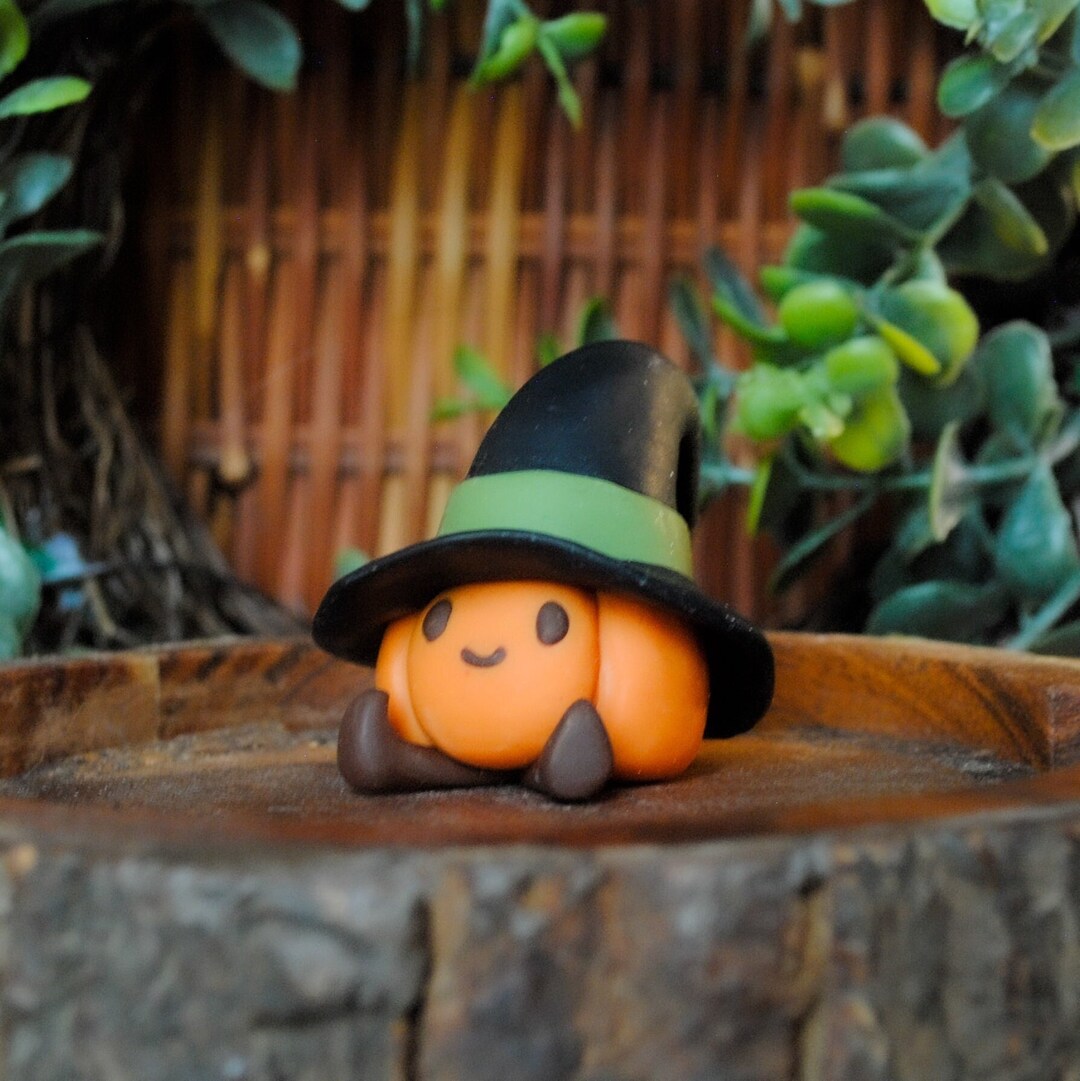 Lil Pumpkin Witch - Handmade Polymer Clay Creation - Etsy