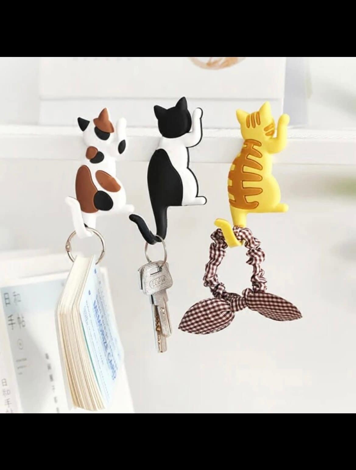 Sweet Cat Stick on Key Wall Hooks Home Accessories - Etsy