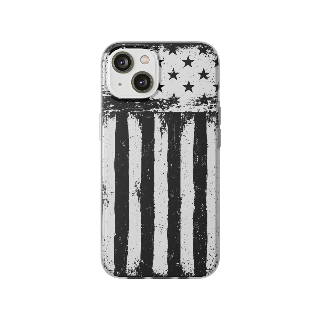 Distressed American Flag Phone Flexi Cases Supports Wireless Charging ...